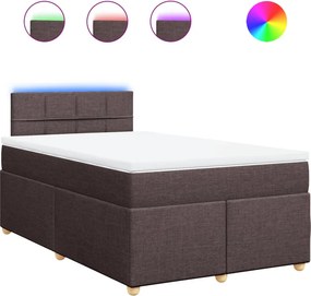 Box spring postel s matrací tmavě hnědá 120x200 cm textil 3288950