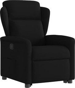 Zvedací polohovací křeslo černé textil 3303136