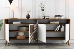 Designová komoda Cadelaria 180 cm ořech bílý