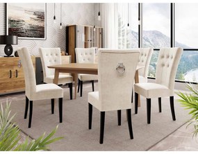 Čalouněná jídelní židle ST67 + klepadlo, Barva:: černá, Barva: bílý polomatný, Potah: Magic Velvet 2258