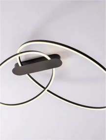 LED stmívatelné černé moderní stropní svítidlo Kiklos