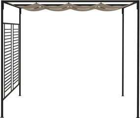 Altán se zatahovací střechou 3 x 4 x 2,3 m taupe 180 g/m² 313624