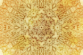 Obraz zlatá etnická Mandala - 60x40 cm