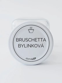 Samolepka na kořenky BRUSCHETTA BYLINKOVÁ průhledná 5 cm základní písmo