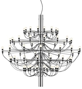 Flos 2097-75, luxusní chromový lustr, 75x15W E14 mléčná, prům. 141cm, výška 130cm
