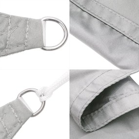 Stínicí Plachta Světle Šedá 5 X 5 M 100% Polyester Oxford