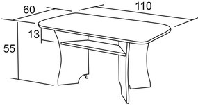 Konferenční stůl Michal 60×110 přírodní