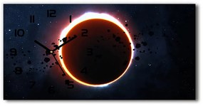 Wallmuralia Skleněné hodiny na stěnu Zatmění slunce 60x30 cm