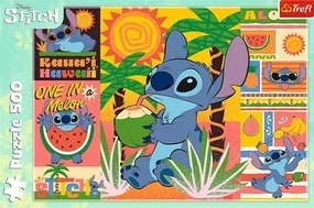 Trefl - Puzzle - LiloStitch: Dovolená se Stitchem / 500 dílků / 48 x 3
