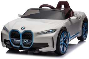 Dětské elektrické autíčko s dálkovým ovládáním BestBerg BBCC-20W – BMW i4 / nosnost 30 kg / Li-Ion baterie / bílá