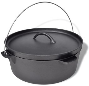 vidaXL Litinový hrnec 11,3 L Dutch Oven s příslušenstvím