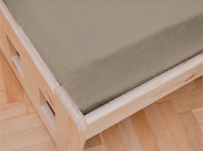 Jersey prostěradlo do dětské postýlky světle hnědé 70 x 140 cm