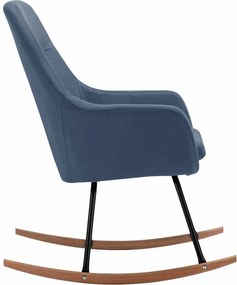 Houpací křeslo modré textil 289541