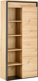 XXXLutz SKŘÍŇ NA ŠANONY, černá, dub artisan, 91/199/42 cm Hom`in - Regály na šanony - 000589003603