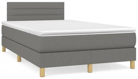 Box spring postel s matrací tmavě šedá 120x190 cm textil 3269780