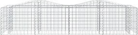 Klenutý gabion vyvýšený záhon 200x50x50 cm pozinkované železo 153542