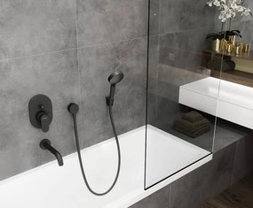Hansgrohe Vernis Blend, vanový výtok 204 mm, černá matná, HAN-71420670