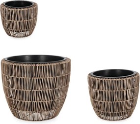 Plastové/z umělého ratanu květináče v sadě 3 ks ø 44 cm Ayun – Bizzotto