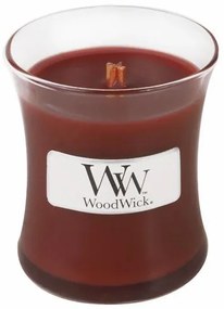 WoodWick Vonná svíčka WoodWick - Santalové dřevo 85 g, hnědá barva, sklo, vosk