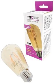 Žárovka Filament LED E27 4W bílá teplá TRIXLINE ST64 Gold