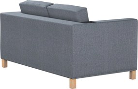 Potah na pohovku IKEA  Karlanda 2-místná, krátký barva šedá látka pletený vzor