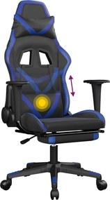 vidaXL Masážní herní židle s podnožkou umělá kůže [345434] Barva: Černá a maskáčová