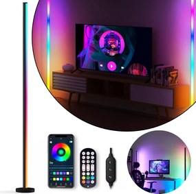 Inteligentní Led Podlahová Lampa, Rohová Rgb Lampa S Dálkový Ovladač Aplikací