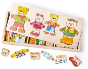 Bigjigs Toys Oblékací puzzle Medvědí rodinka