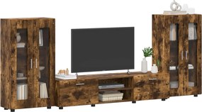 Sestava TV skříněk FLORIN 3 ks Kouřový dub Kompozitní dřevo 3397939
