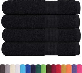 Ručníky FROGN 4 ks černé 100x200 cm 360 g/m² 136963