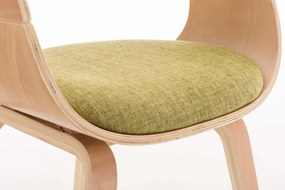 Jídelní židle Egdware - dřevo a látkový potah | přírodní a zelená