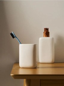 Sinsay - Jednobarevná keramická nádoba na zubní kartáčky - bílá