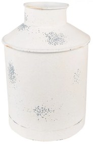Béžová dekorativní plechová váza Jessica – 19x28 cm
