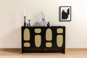 Kalune design Příborník SIMONA černý s vídeňskou pleteninou