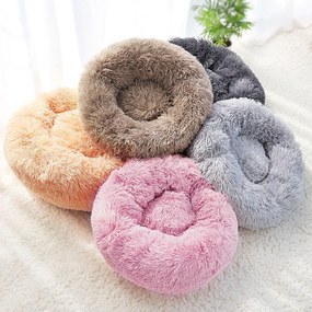 PuppyJoy Donut, kulatý polštář pro psa 100cm, velikost L, PJ-011, hnědá, HOM-50059