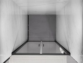 Mexen Exo sprchové dveře dvoukřídlé otevírací 100 cm, transparentní, černé - 814-100-000-70-00