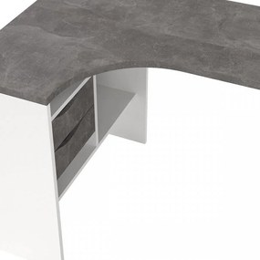 Falco Rohový psací stůl Felix 849, beton/bílá
