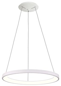 ACB Iluminacion Závěsné LED svítidlo GRACE, ⌀ 58 cm, 50W, CRI90 Barva: Bílá, Teplota světla: 4000K - denní bílá, Stmívání: DALI/PUSH