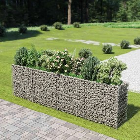Gabionový vyvýšený záhon pozinkovaná ocel 360 x 50 x 100 cm 143560