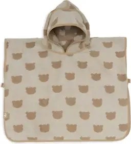 Jollein Jacquard Teddy Bear / Osuška pončo / froté / 62×65 cm