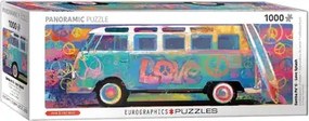 EUROGRAPHICS Panoramatické puzzle Barevný Volkswagen / 1000 dílků / 99