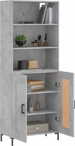 Skříň highboard betonově šedá 69,5x34x180 cm kompozitní dřevo 3189961