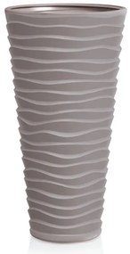PROSPERPLAST Květináč - SAND SLIM Průměr: 39 cm, Barva: mocca