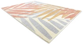 koberec FEEL 1827/17933 Listy béžový/terakota/fialový velikost 140x190 cm | krásné koberce cz