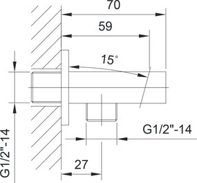 Sapho Jumper JM540 držák sprchy s vyústěním chrom