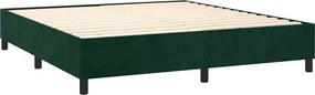 Rám postele s boxspringem tmavě zelená 160 x 200 cm samet 3121129