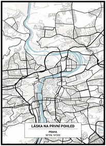 Plakát Mapa vašeho města Rozměr plakátu: 50 x 70 cm, Barevná varianta: Bílá