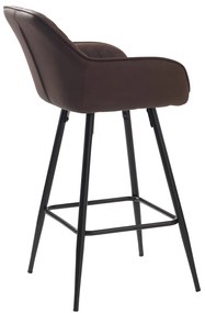 Designová barová židle Dana tmavě hnědá ekokůže - II. třída