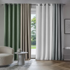 Záclona na průvlecích CHAMBRAY CHINEA CEDRE, 135 x 240 cm, zatemňující