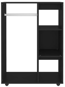 Šatní skříň černá 80 x 40 x 110 cm dřevotříska - Default Title